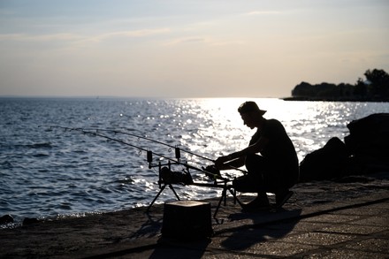 Competitor Works His Fishing Rods During Editorial Stock Photo - Stock ...