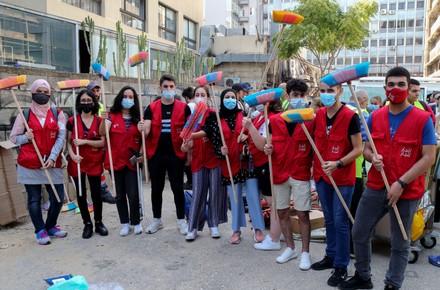 Cleaning campaign in Beirut, Lebanon - 09 Oct 2021 Stock Pictures ...