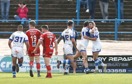 Workington Towns Carl Forber Celebrates Scoring Editorial Stock Photo ...
