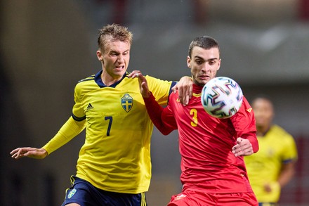 Swedens Benjamin Nygren Montenegros Andrija Raznatovic Editorial Stock ...