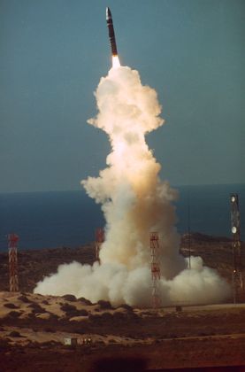 Launching Peacekeeper Missile Editorial Stock Photo - Stock Image ...