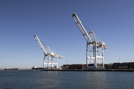 Cranes Used Unload Container Ships Tower Editorial Stock Photo - Stock ...