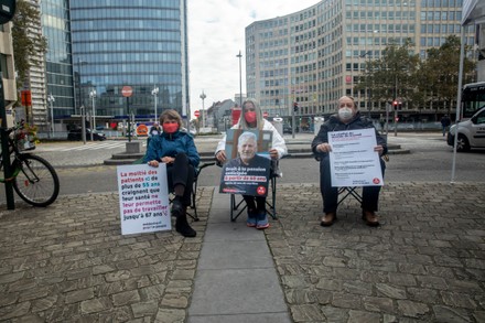 Brussels Strike For Long Term Patients, Brussels, Belgium - 14 Oct 2021 ...