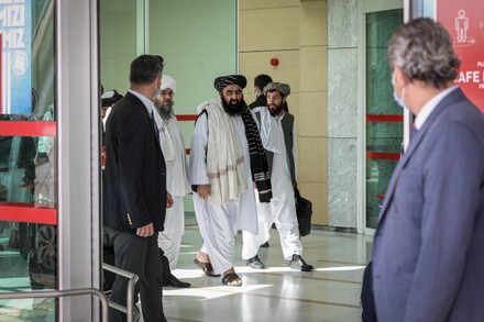 Taliban Delegation Arrives Ankara Esenboga Airport Editorial Stock ...