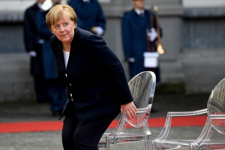 Angela Merkel Chancellor Germany Pays Official Editorial Stock Photo ...