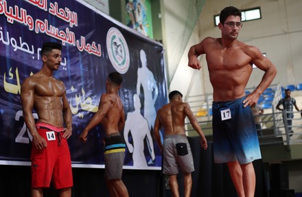 Palestinian Bodybuilders Take Part Physique Bodybuilding Editorial ...