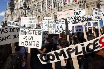 Women Feminist Protest In Paris, France - 10 Jul 2020 Stock Pictures ...