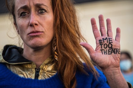 Me Too protest against sexual harassment in French theaters in Paris ...
