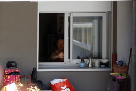 Women Closes Her Window Lockdown Continues Editorial Stock Photo ...