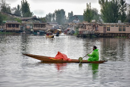 Boatman Wears Rain Jacket He Rows Editorial Stock Photo - Stock Image ...
