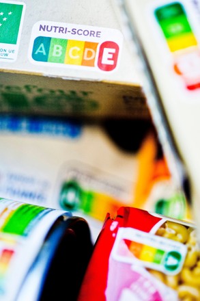 Marking On Nutriscore Food Packaging E Editorial Stock Photo - Stock ...