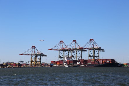 Containers Seen Process Logistics Operations Maher Editorial Stock ...