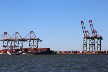 Containers Seen Process Logistics Operations Maher Editorial Stock ...