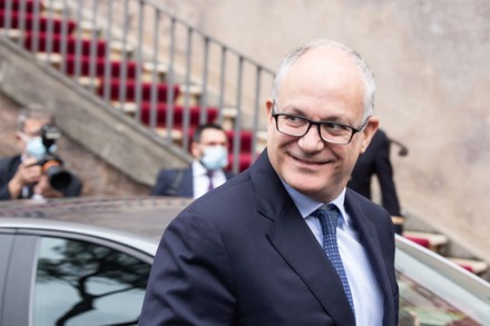 Roberto Gualtieri new Mayor of Rome, Italy - 21 Oct 2021 Stock Pictures ...