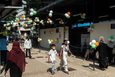 Rajawadi Hospital Decorated Tricolour Balloons Country Editorial Stock ...
