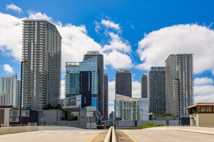 Miamis Downtown Brickell Area Define Progressive Editorial Stock Photo ...