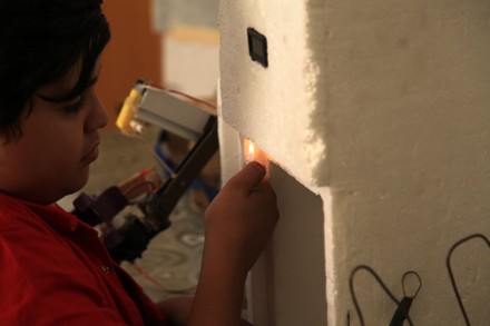 Palestinian Inventor Mohammad Alhallaq13 Displays His Redakčních stock ...