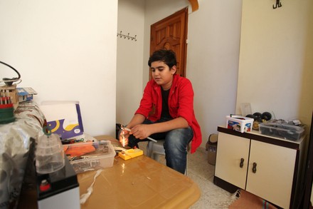 Palestinian Inventor Mohammad Alhallaq13 Displays His Editorial Stock ...