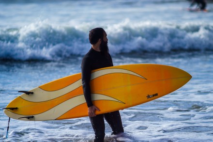 Surfers Seen Surfing Early Morning Hours Editorial Stock Photo - Stock ...