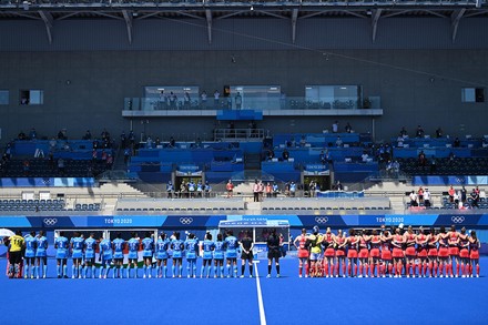 Two Teams Line Before Start Game Editorial Stock Photo - Stock Image ...