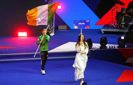 Irelands Sean Mari Carries Irish Tricolour Editorial Stock Photo ...