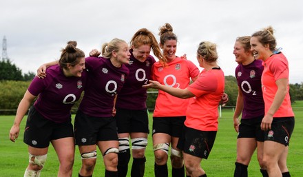 England Womens Rugby Training at Topsham, Devon, UK - 28 Oct 2021 Stock ...