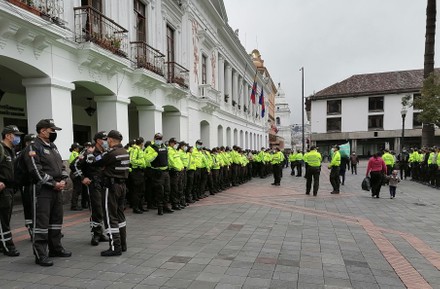 Tense calm in the day of social demonstrations in Ecuador, Cusubamba ...