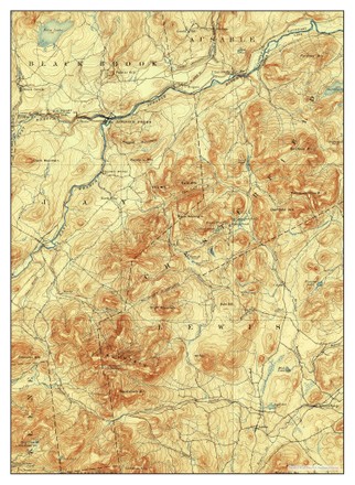 Usa Timeless Maps Ausable New York Editorial Stock Photo - Stock Image ...