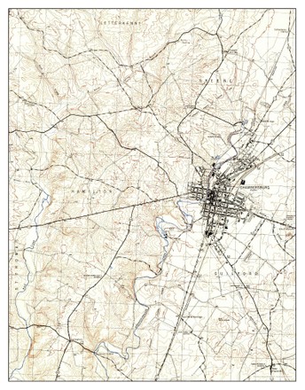 Usa Timeless Maps Chambersburg Pennsylvania Map Editorial Stock Photo ...