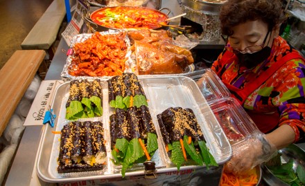 Gwangjang Market Mayak Gimbap Bottom Spicy Editorial Stock Photo ...