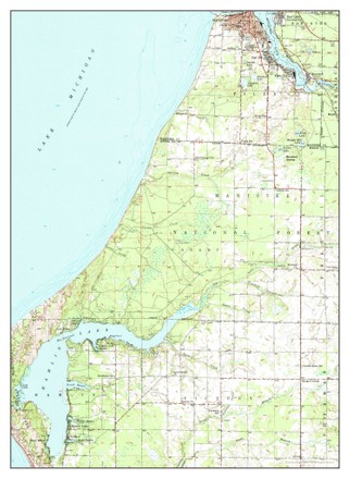 Usa Timeless Maps Manistee Michigan Map Editorial Stock Photo - Stock ...