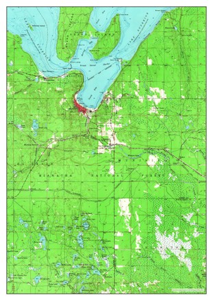 Usa Timeless Maps Munising Michigan Map Editorial Stock Photo - Stock ...