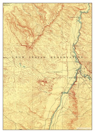 Usa Timeless Maps Fort Custer Montana Editorial Stock Photo - Stock ...