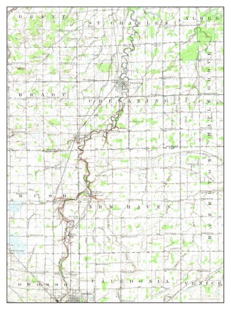 Usa Timeless Maps Chesaning Michigan Map Editorial Stock Photo - Stock ...