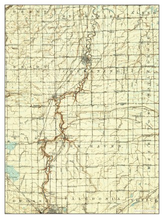 Usa Timeless Maps Chesaning Michigan Map Editorial Stock Photo - Stock ...