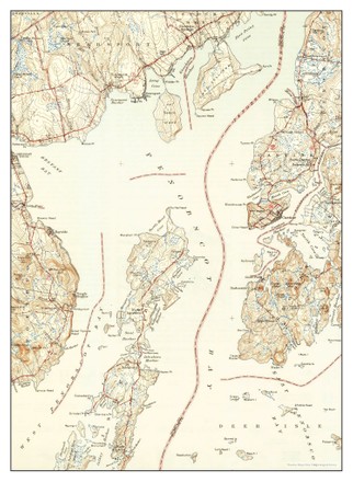 Usa Timeless Maps Castine Maine Map Editorial Stock Photo - Stock Image ...