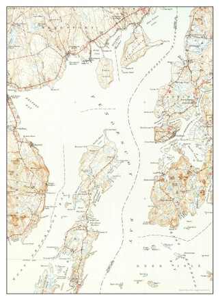 Usa Timeless Maps Castine Maine Map Editorial Stock Photo - Stock Image ...