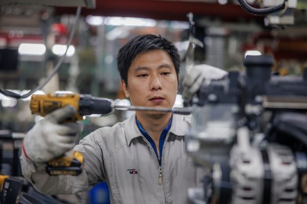 Man Works Hyundai Mobis Factory During Editorial Stock Photo - Stock ...