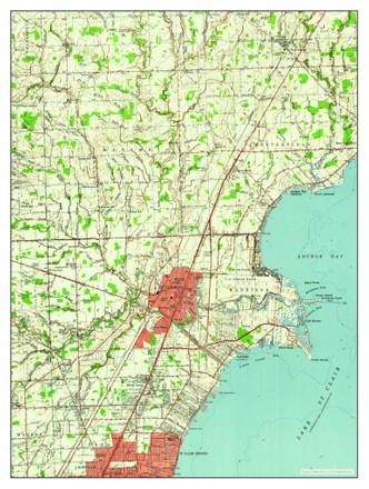 Usa Timeless Maps Mt Clemens Michigan Editorial Stock Photo - Stock ...
