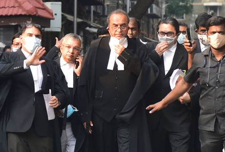 Lawyer Mukul Rohatgi Along Satish Maneshinde Editorial Stock Photo ...