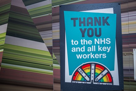 Nhs Poster Thanking All Nhs Workers Editorial Stock Photo - Stock Image ...