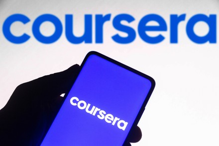 This Photo Illustration Coursera Logo Seen Editorial Stock Photo ...