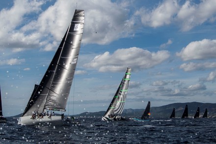 Sailing Boats Action Action During First Editorial Stock Photo - Stock ...