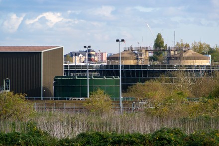 SLOUGH SEWAGE TREATMENT WORKS ON BANKS Editorial Stock Photo - Stock ...