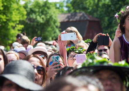Traditional Midsummer Celebration Skansen Stockholm Sweden Editorial ...