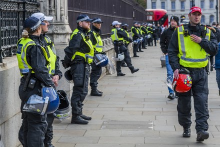 Police Presence Strong Precautionary Riot Shields Editorial Stock Photo ...