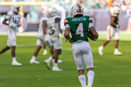 Miami 4 Jaylan Knighton Running Back Editorial Stock Photo - Stock ...
