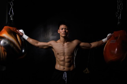 Japanese Boxer Takeshi Inoue During Training Editorial Stock Photo ...