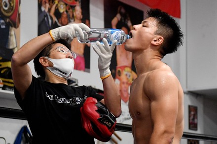 Japanese Boxer Takeshi Inoue During Training Editorial Stock Photo ...