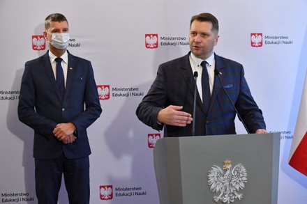 Polish Education and Science Minister press conference, Warsaw, Poland ...